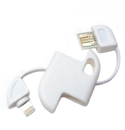 Nøkkelring USB ladekabel for iPad for iPhone 5 5S 5G - Aktivliv.no